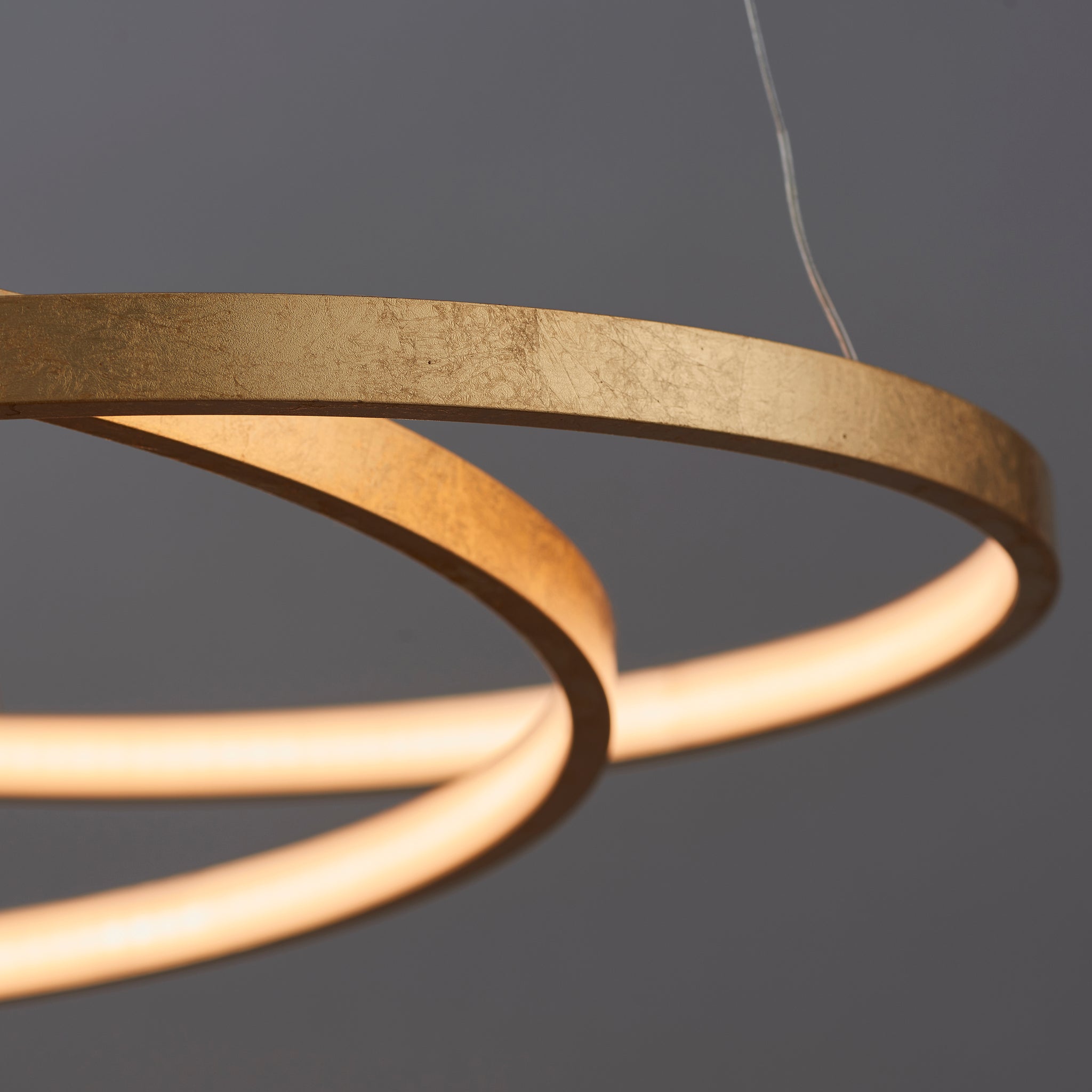 Satin Gold LED Loop Pendant ID 11888 – London Lighting Limited