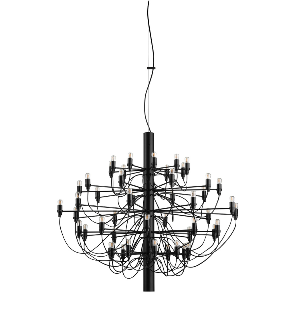 FLOS 2097/30 Suspension In Matt Black With Frosted LED Bulbs Included ...